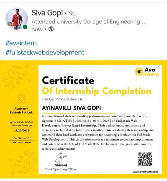 Avaintern - Online Education Platform